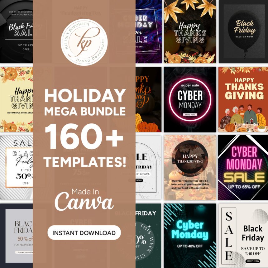 Ultimate Halloween Canva Templates Bundle (170 Designs) for Small ...
