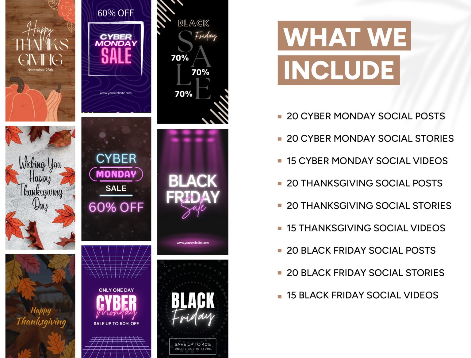 Black Friday Mega Bundle – 125 Customizable Canva Templates for Sale ...