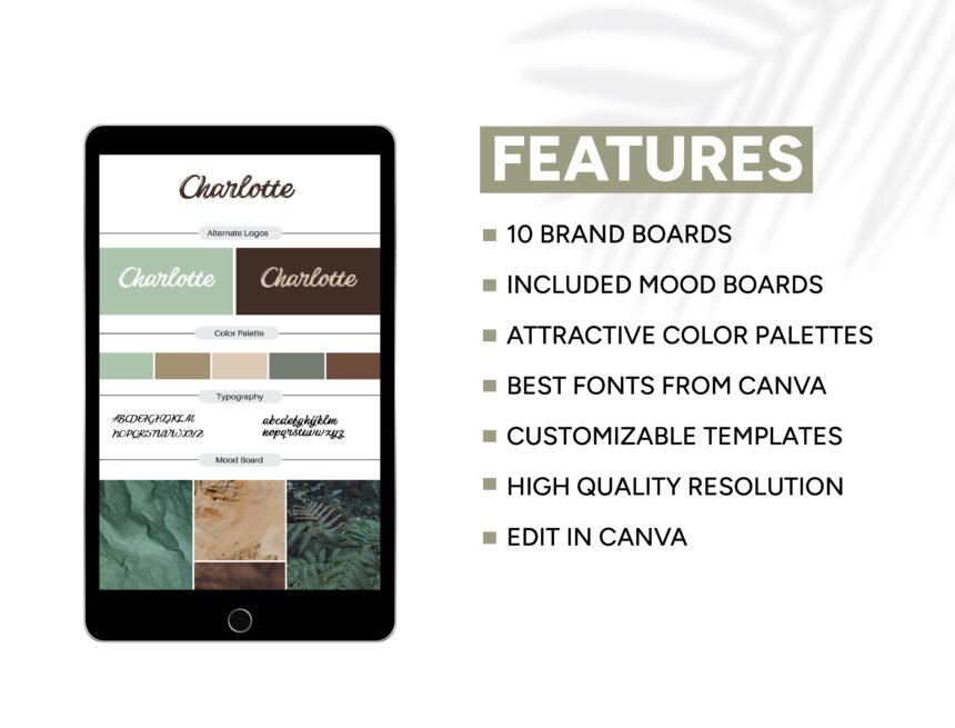 10 Brand Kit Template | Mini Brand Board Template | Mini Branding Kit ...