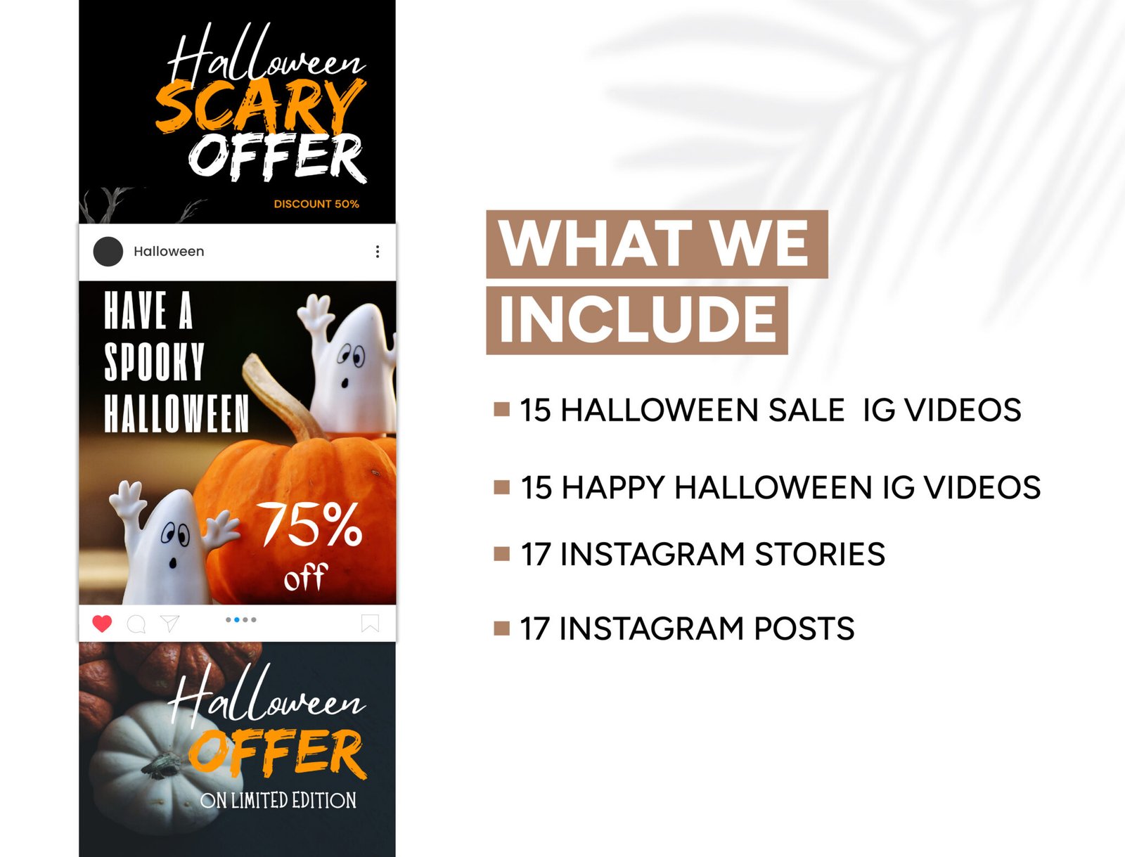 Mega Halloween Instagram Pack: 60+ Dynamic Templates | Halloween ...